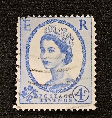 Rare Stamp Of Queen Elizabeth Great Britain Coronation Stamp 4d stamp ...