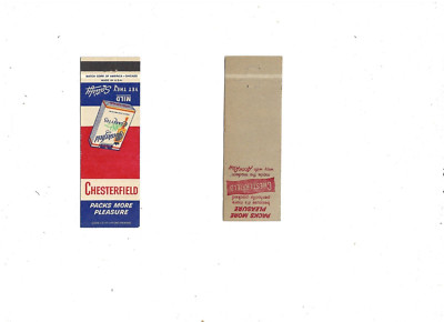 Vintage Matchcover Chesterfield Packs More Pleasure | eBay