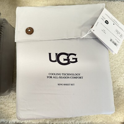 UGG 4PC KING Sheet Set "ALAHNA" COOLING TECHNOLOGY ALL-SEASON - Stone ...