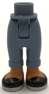 Lego New Sand Blue Minifig Pants Trousers w/ Back Pockets and Cuffs ...