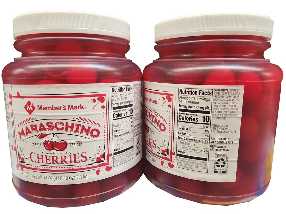 X 2 Pack!!.... Maraschino Cherries Member's Mark 74oz Each | eBay