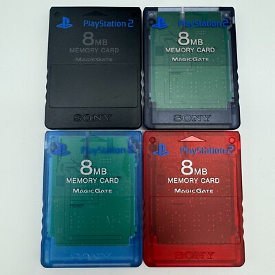 Sony Playstation 2 PS2 Official OEM MagicGate 8mb Memory Card Genuine ...