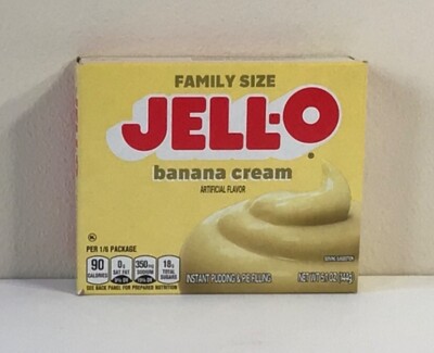 6 Boxes FAMILY SIZE Jello Banana Cream Instant Pudding Mix 5.1 oz FREE ...
