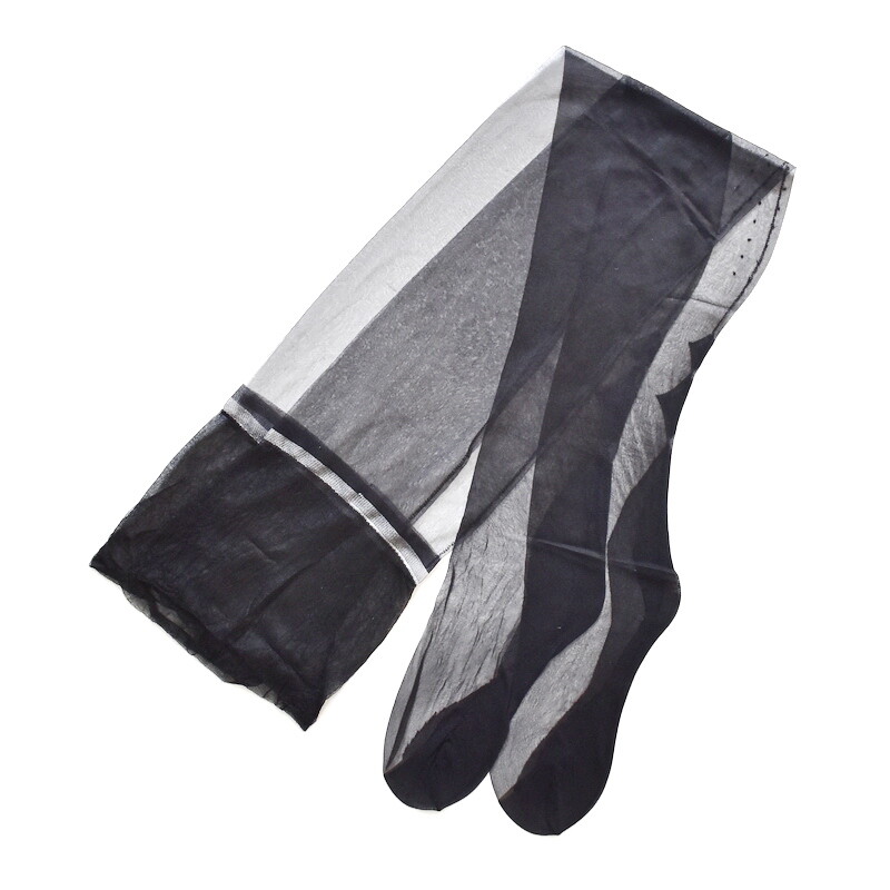 Lot 3pairs!point heel non-stretch diamond seamed all nylon flat ...