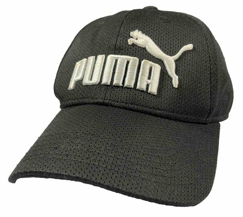 Puma Logo Baseball Hat Stretch Fitted Embroidered L/XL Black Baseball ...