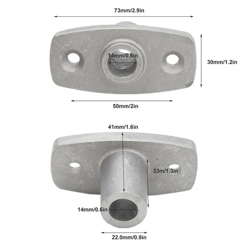 Rugged 2Pcs Top Mount Oar Lock Socket Holder 1/2 Inch Compatible with ...