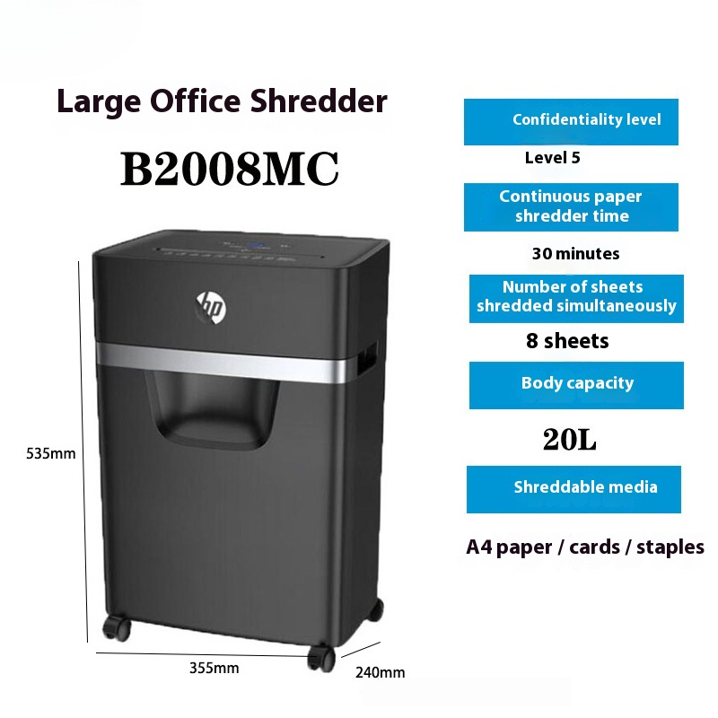Automatic Shredder Office Large Commercial Shredder Paper Shredder 220V ...