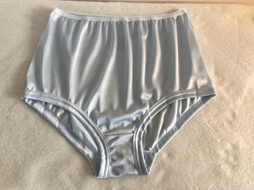 National Blue Nylon Granny panties hi-waist banded leg openings ...