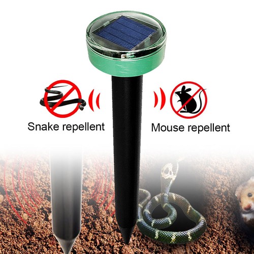 Garden Solar Powered Snake Rat Mouse Repeller Ultrasonic Pest Rodent ...