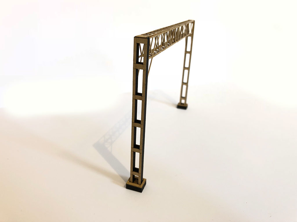 10 x LASER CUT LATTICE CATENARY HEADSPANS FOR OO SCALE MODEL RAILWAY ...