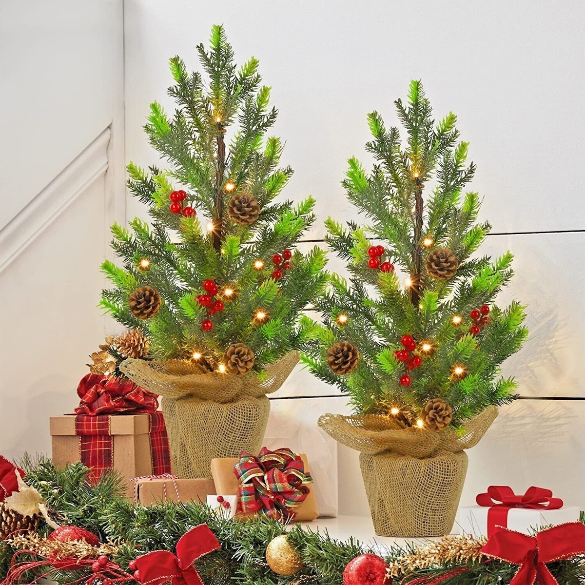 2 Table Top Christmas Tree 20 Inch Small Christmas Tree Tabletop