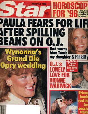 STAR Magazine January 2 1996 Wynonna Judd Paula Barbieri Dionne Warwick ...