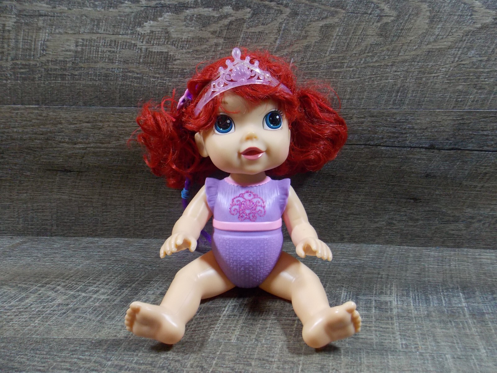 Disney Princess 11" My First Baby Ariel Doll Crown Plastic Bathing Suit ...