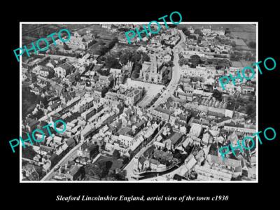 OLD 8x6 HISTORIC PHOTO OF SLEAFORD LINCOLNSHIRE ENGLAND THE TOWN c1930 ...