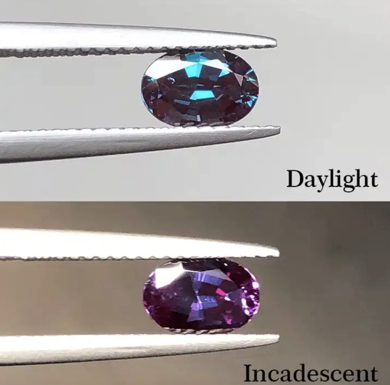 Lab Created Czochralski Pulled Alexandrite Oval Faceted Loose (4x3mm ...