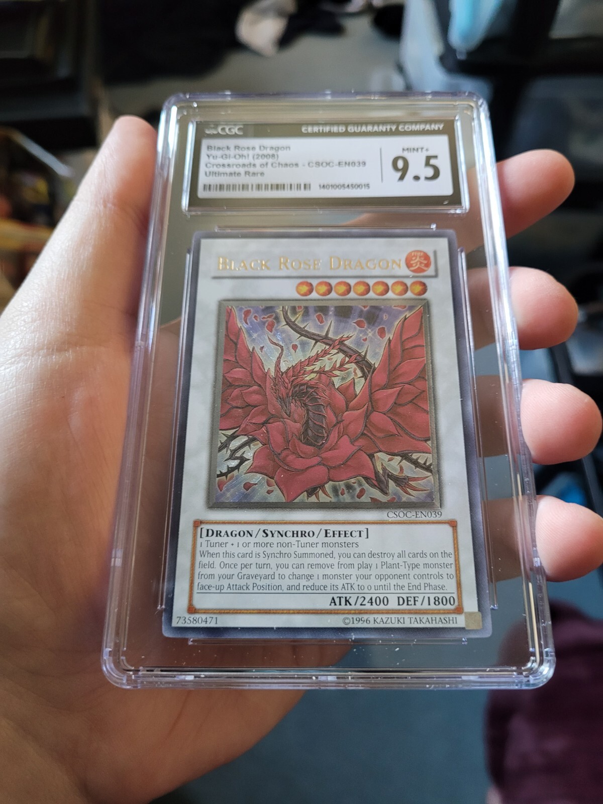 CGC 9.5 Mint + Black Rose Dragon CSOC-EN039 Unlimited Ed Ultimate Rare ...