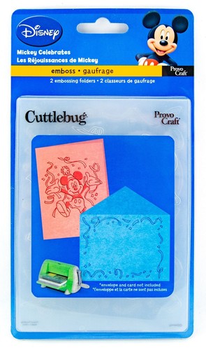 Provo Craft Cuttlebug Mickey Mouse Celebrates Embossing Folders 37-1704 ...
