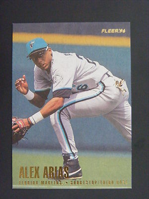 Alex Arias 1996 Fleer Blank Back Error Florida Marlins | eBay