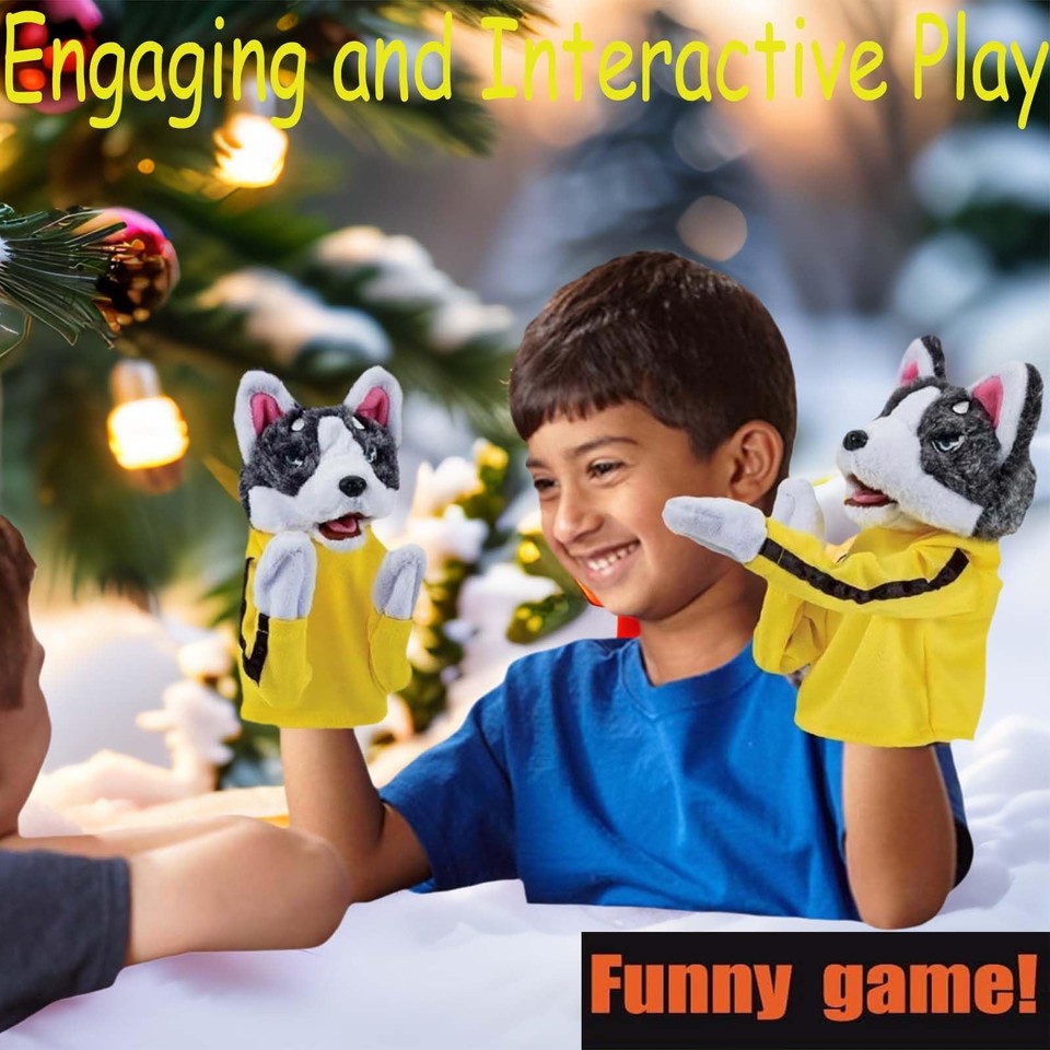 Kung Fu Husky Punching Puppet - Boxing Dog Hand Puppet with Sounds ...