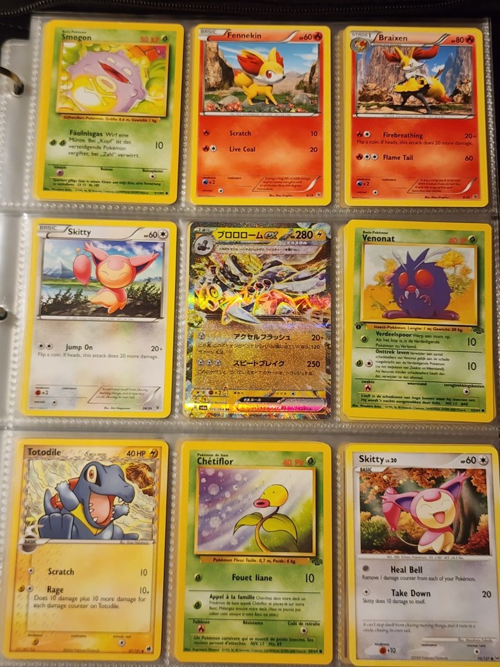 Huge Pokemon Collection Binder Vintage Modern Lot of Cards Holos Rares ...
