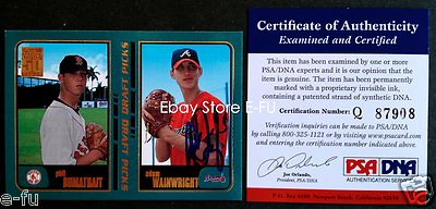 #1 ADAM WAINWRIGHT Signed 2001 Topps #355 Autograph PSA/DNA COA ...