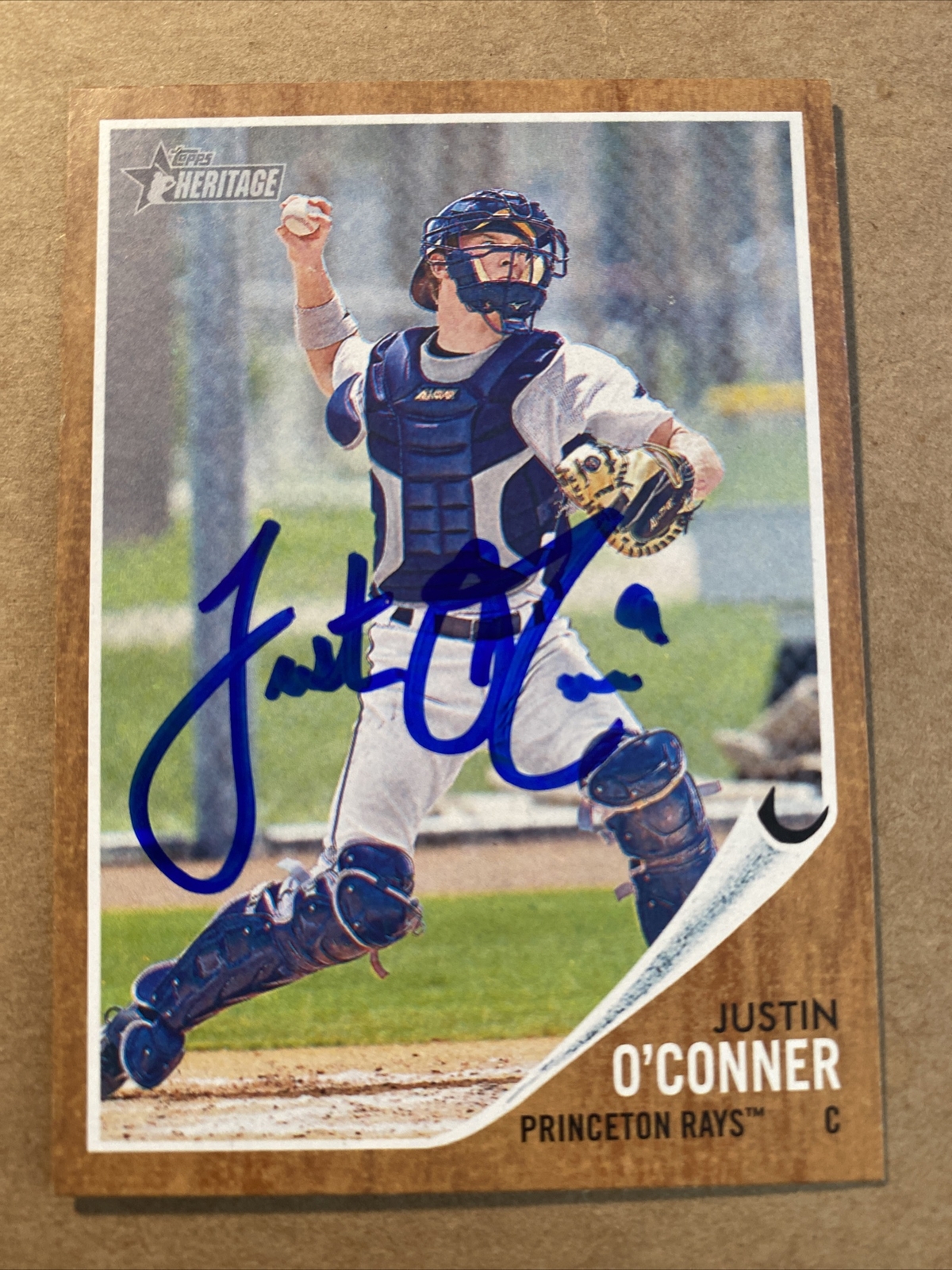 2011 Topps Heritage Minors #24 Justin O'Conner AUTOGRAPHED Card - DEVIL RAYS | eBay