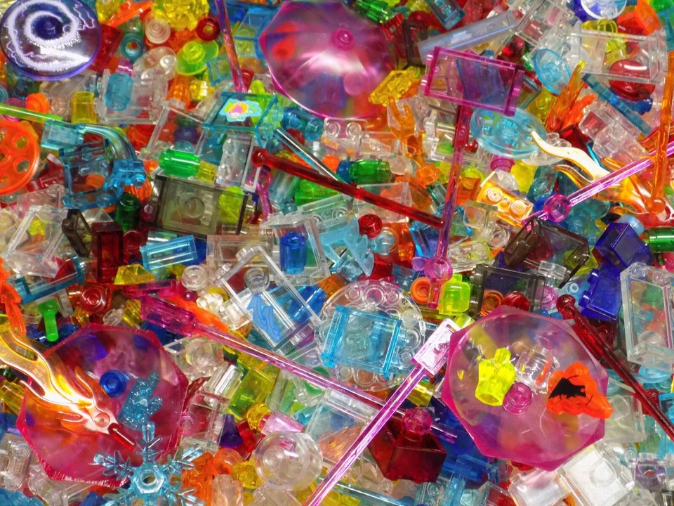 LEGO 250 pc CLEAR & TRANSPARENT TRANSLUCENT BUILDING PARTS n PIECES ...