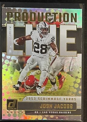 2023 Donruss Football Production Line Insert #PDL-8 Josh Jacobs Raiders ...