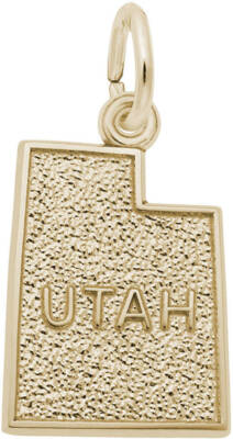 Gold-Plated Sterling Silver Utah Map Charm by Rembrandt | eBay