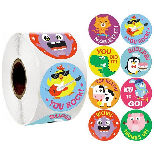 500PCs Kids Reward Stickers Encouragement Sticker Roll for Students ...