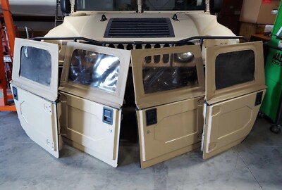 Set of 4 Original HUMMER H1 Doors OEM Steel Factory Half-Doors AM ...