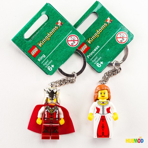 LEGO Kingdoms Minifig KING PRINCESS Keychain 852958 852912 Castle ...