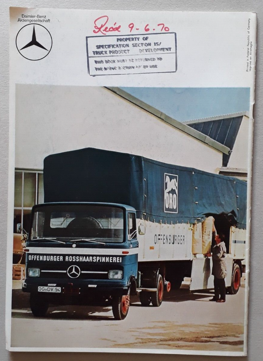 Mercedes Benz LP / LPS / LPK 608 Brochure c.1970 - Truck Tipper Tractor ...