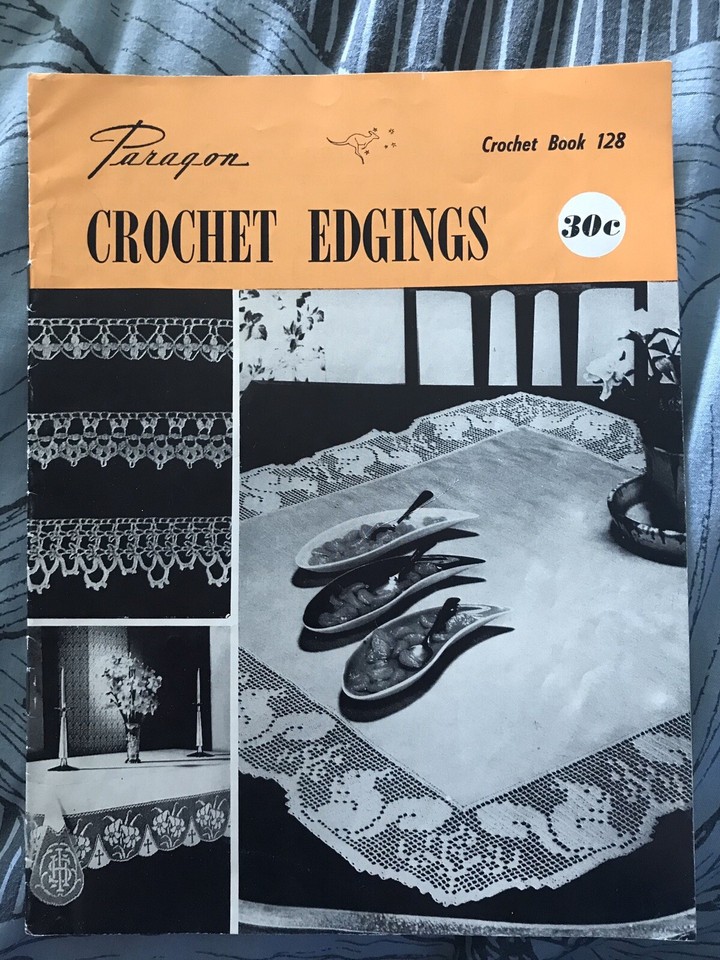 1930s Squirrel Day Lily Teacup Teapot Filet Crochet Pattern Paragon 128 ...