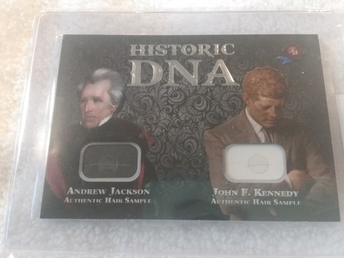 2021 Historic Autograph Dual DNA Hair Relic John Kennedy Andrew Jackson ...