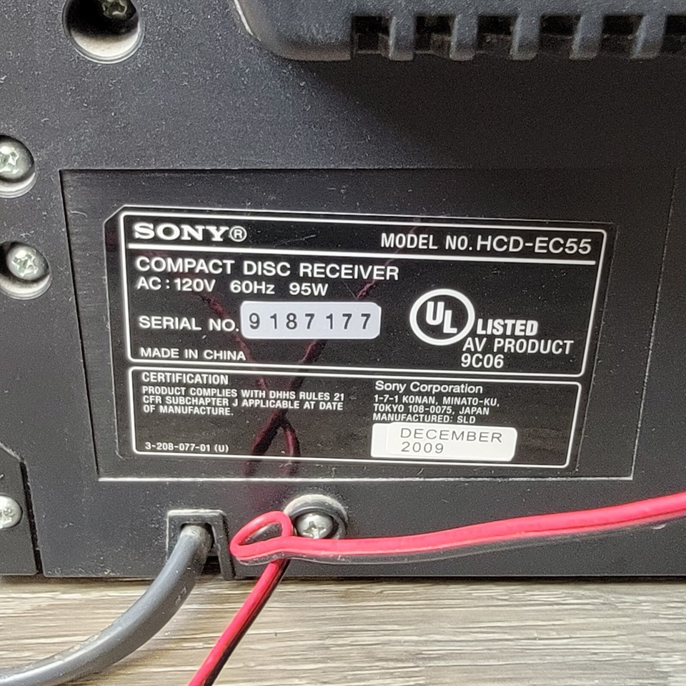 Sony Mini HI-FI Shelf Component System MHC-EC55 3 Disc Changer CD AM FM ...