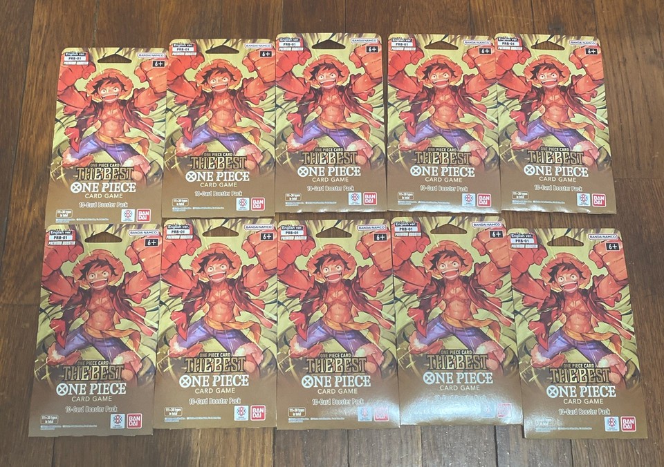 10x The Best Premium Sleeved Booster Pack One Piece PRB-01 English OP ...