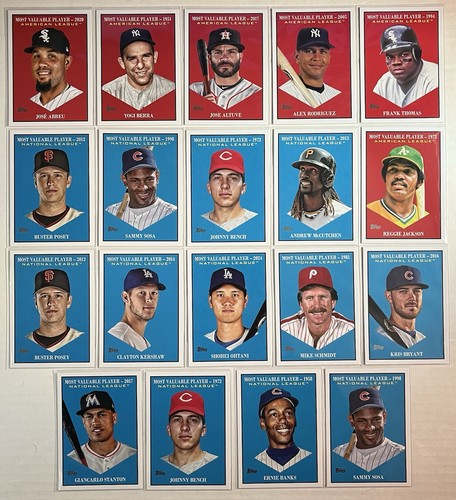 2025 Topps Update Most Valuable Player MVP Ohtani Kershaw - 19 Card ...