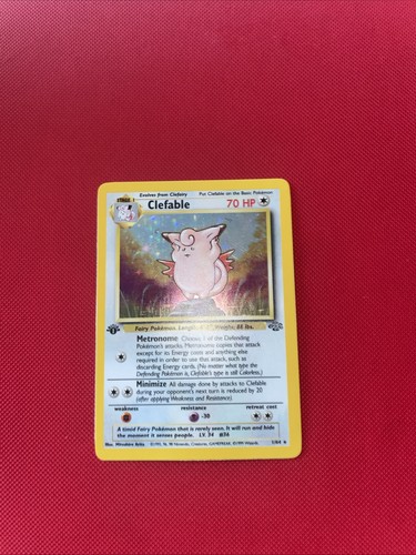 Pokemon Clefable 1/64 1st Edition Jungle Vintage Holo Rare LP 💫 | eBay
