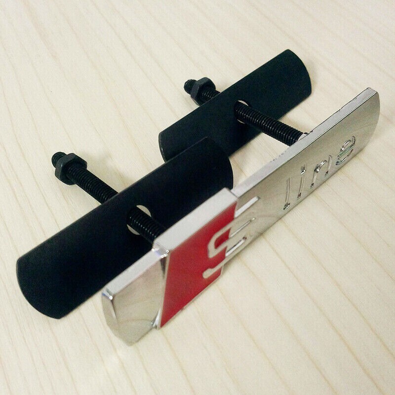 S Line Front Grill Badge Emblem - Glossy Silver Alloy Decal for All ...