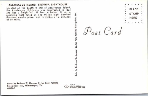 Postcard LIGHTHOUSE SCENE State of Virginia VA AN0732 | eBay