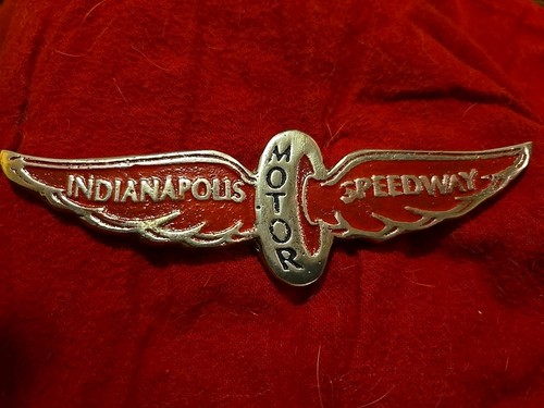 Vintage Indianapolis Motor Speedway metal Badge Trunk Lid Emblem Pace ...