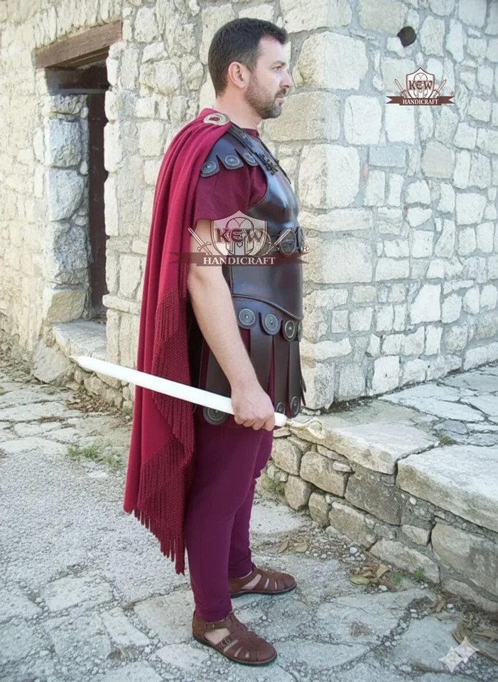 Handmade Roman Emperor's Lorica - Leather Armor with Tassets & Cloak ...