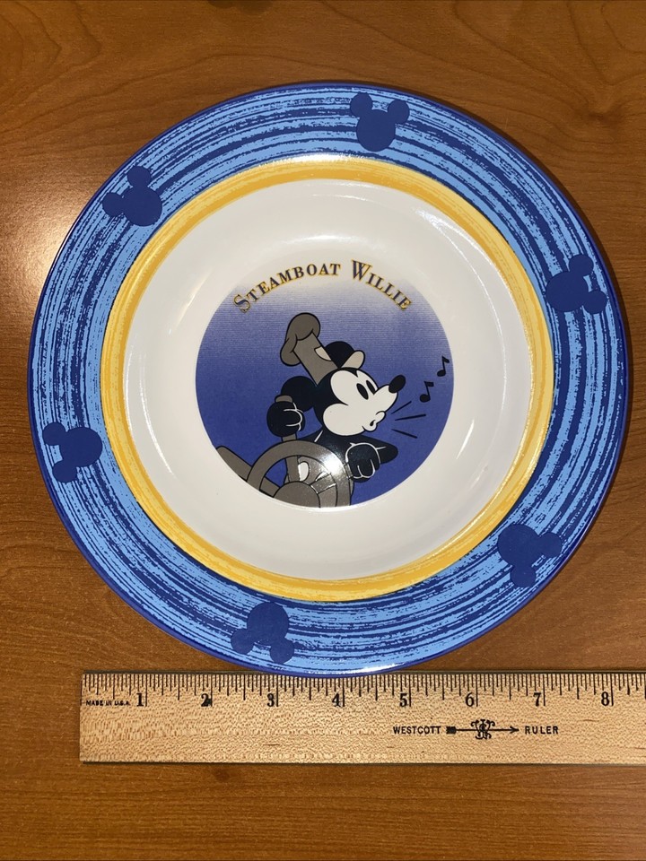 Disney Steamboat Willie Soup Bowl Mickey Mouse Vintage Stoneware | eBay