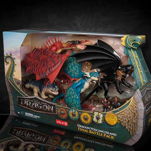How to Train Your Dragon Final Battle 4 Figure Set Toothless Nadder ...