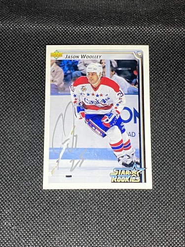 Jason Woolley 1992-93 Upper Deck #422 Washington Capitals Auto Signed ...