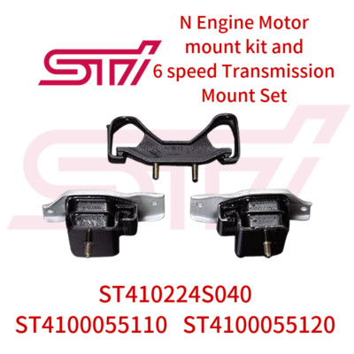 SUBARU STI Group N Engine Motor mount kit & 6 speed Transmission Mount ...