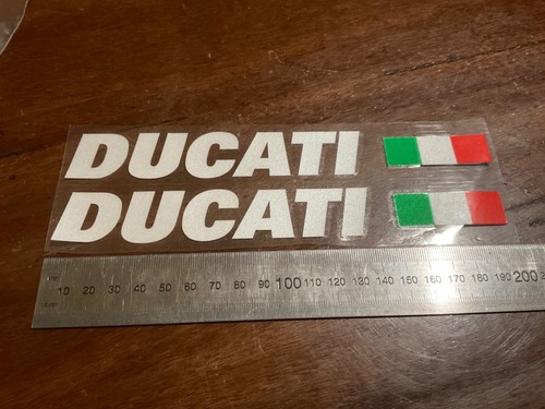 DUCATI DECAL 200 MM LONG Pre owned AUS SELLER fairing tank etc ...