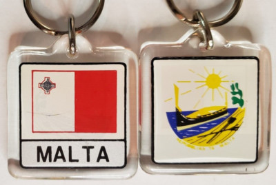 Republic of Malta, Repubblika ta' Malta Coat of Arms Flag Lucite Key ...