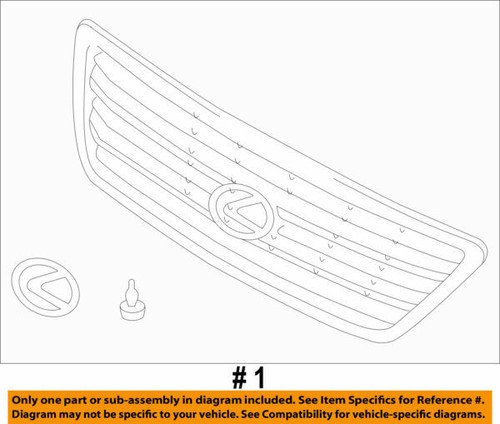 53101-60380 Toyota Grille, radiator 5310160380, New Genuine OEM Part | eBay